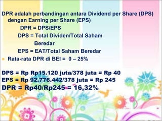 9 kebijakan deviden | PPT