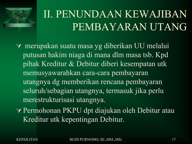 Kepailitan & Penundaan Kewajiban Pembayaran Utang.pptx