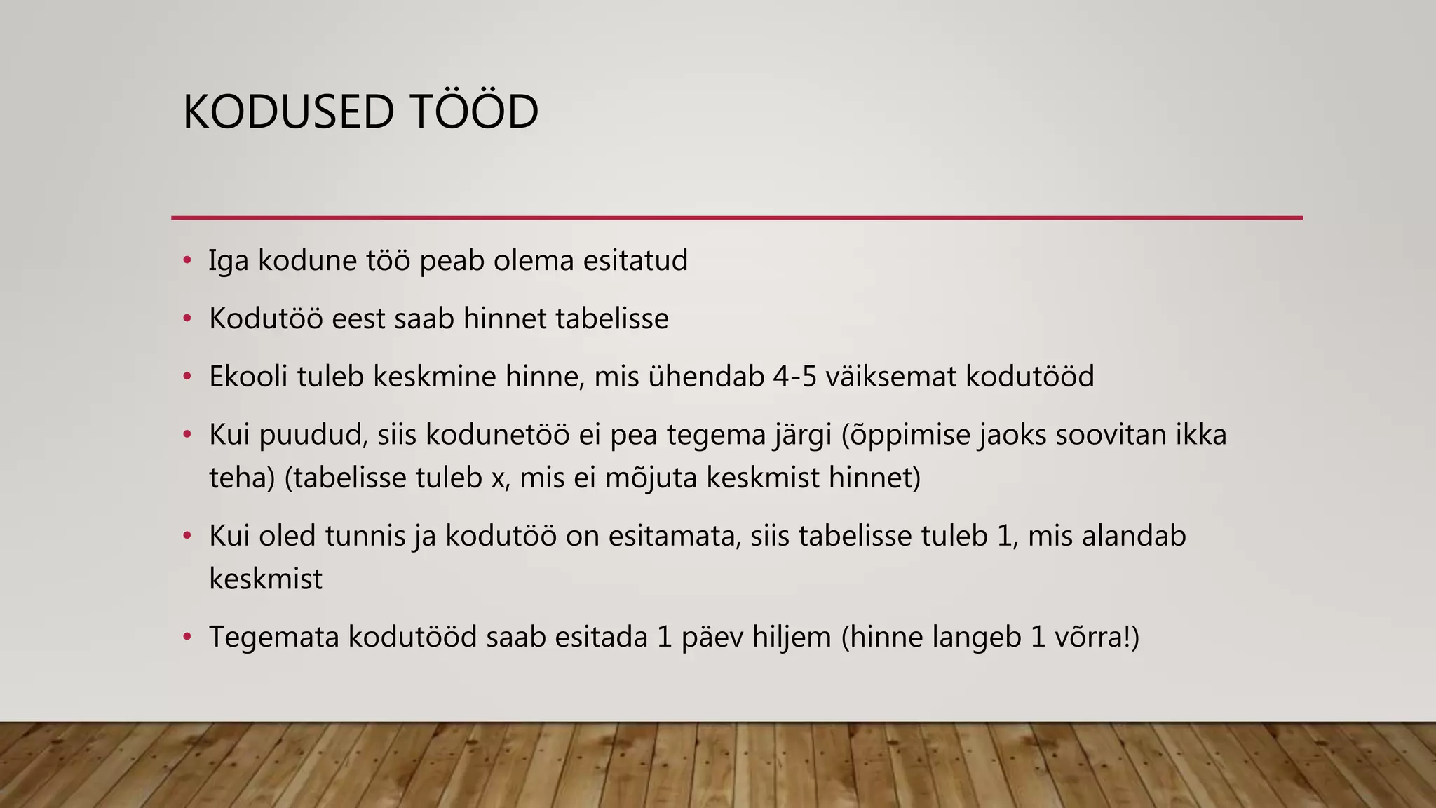 9 klass I tund | PPT