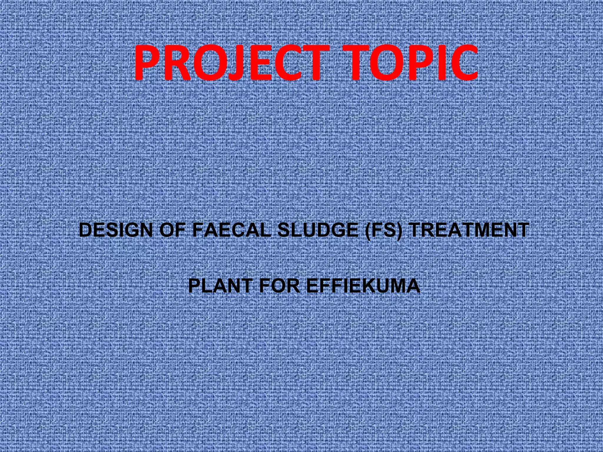 Waste Stabilisation pond design | PPTX