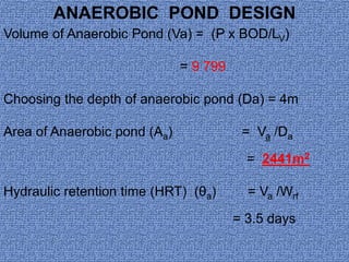 Waste Stabilisation pond design | PPTX