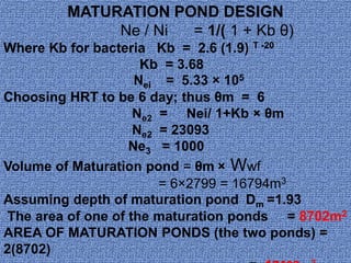 Waste Stabilisation pond design | PPTX