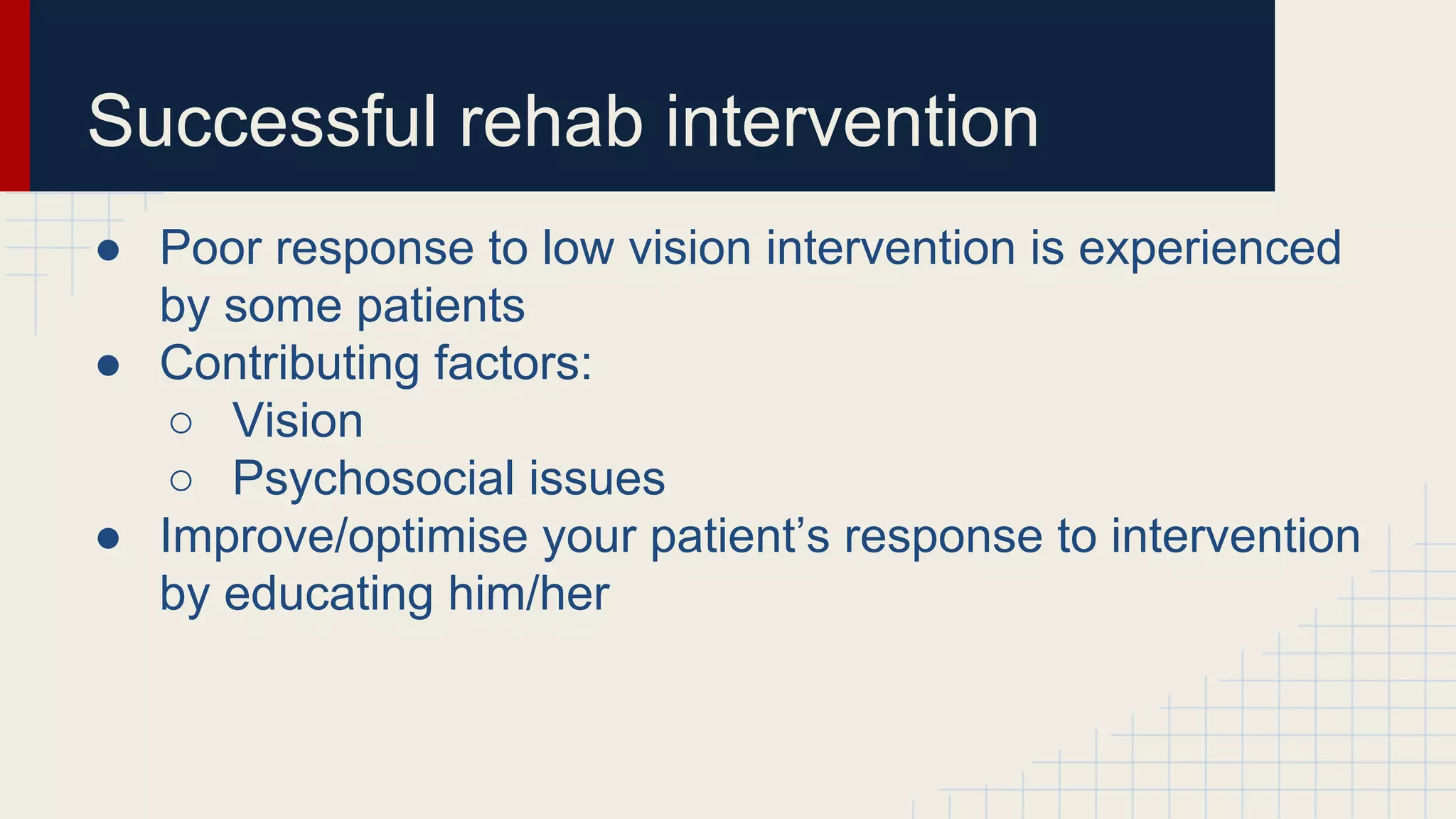 Modifying the environment for a patient with low vision | PDF