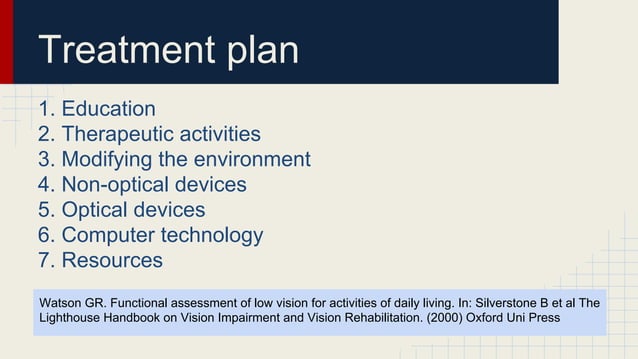 Modifying the environment for a patient with low vision | PDF