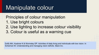 Modifying the environment for a patient with low vision | PDF