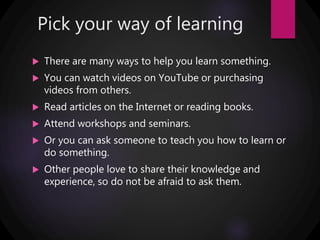 Learn and try new things | PPTX