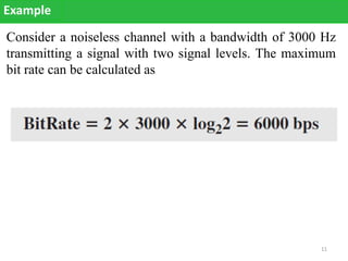 Data Communication & Computer network: Channel capacity | PDF