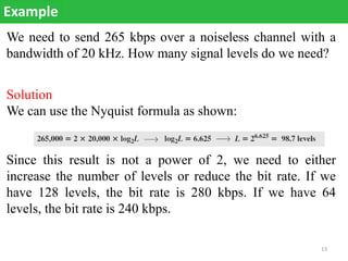 Data Communication & Computer network: Channel capacity | PDF