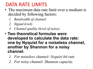 Data Communication & Computer network: Channel capacity | PDF
