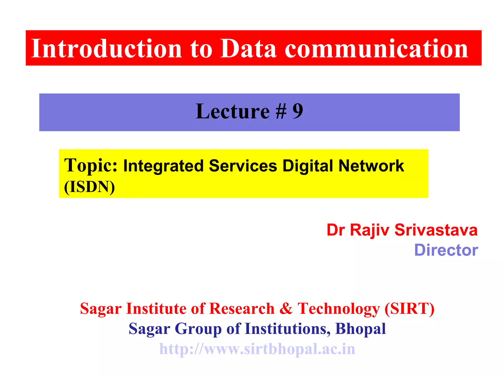 Topic: ISDN (Integrated Services Digital Network) | PPT