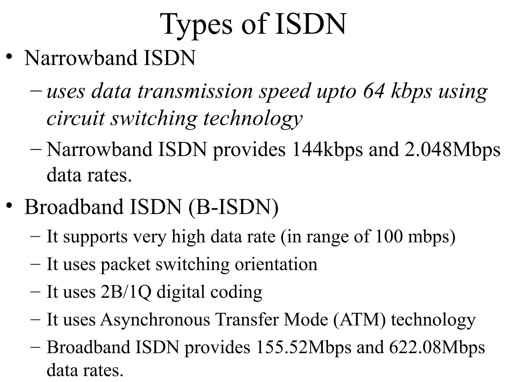 Topic: ISDN (Integrated Services Digital Network) | PPT