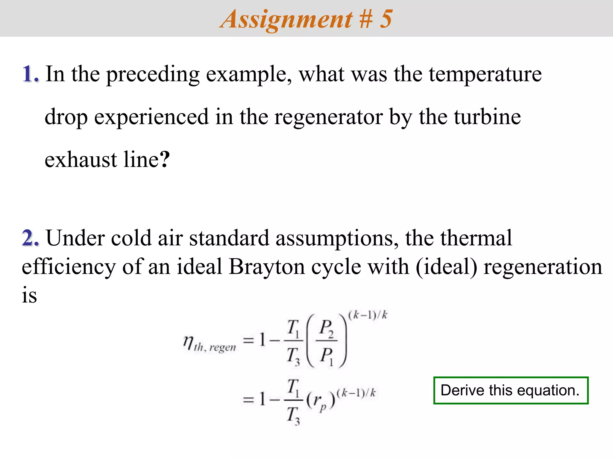 Brayton cycle (Gas Cycle)-Introduction | PPT