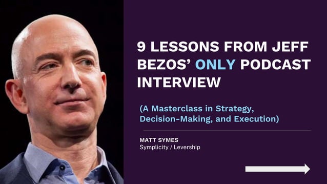 9 Lessons From Jeff Bezos’ ONLY Podcast Appearance | PPT