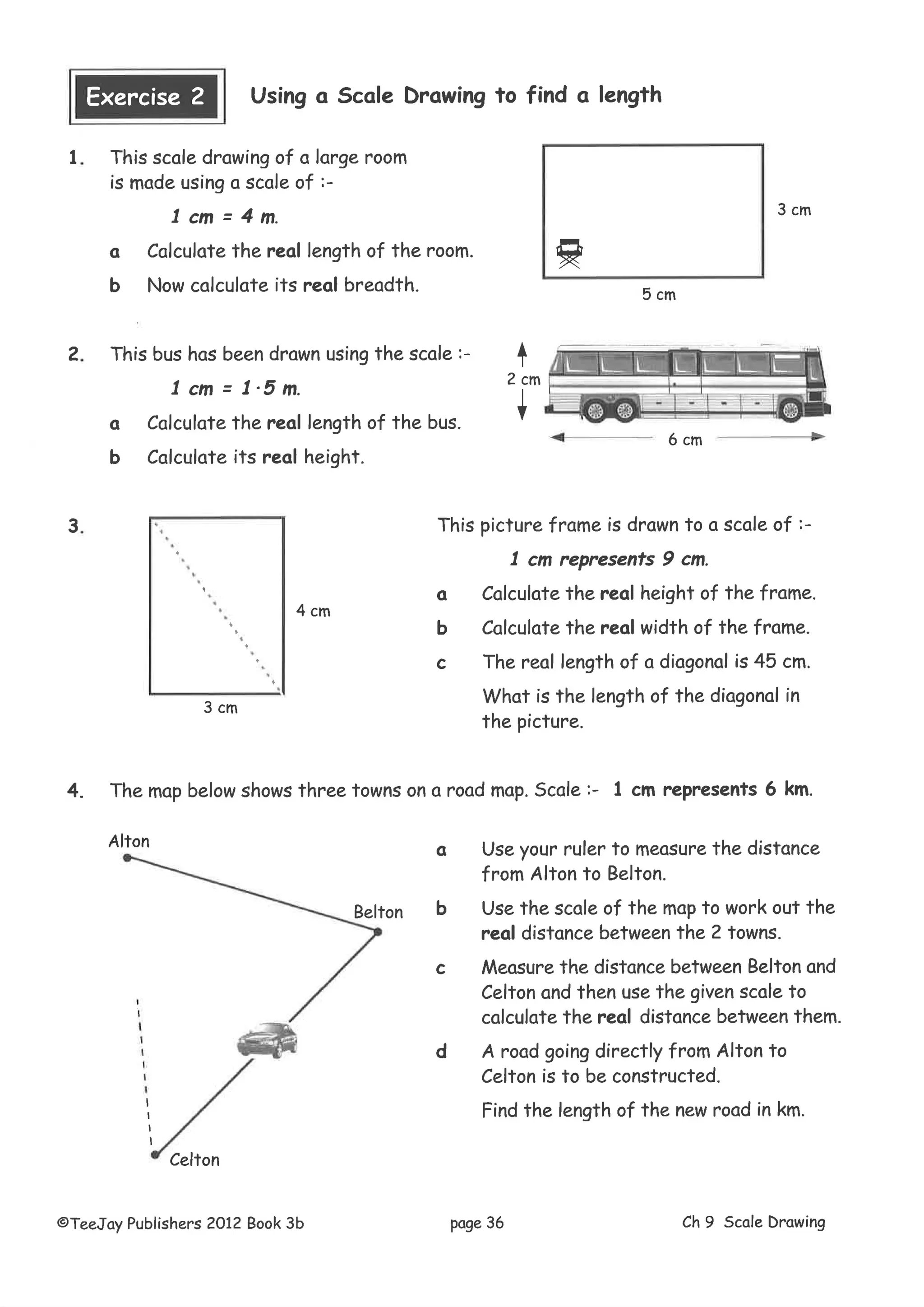 9 level 3b hw chapter 9 scale drawing | PDF