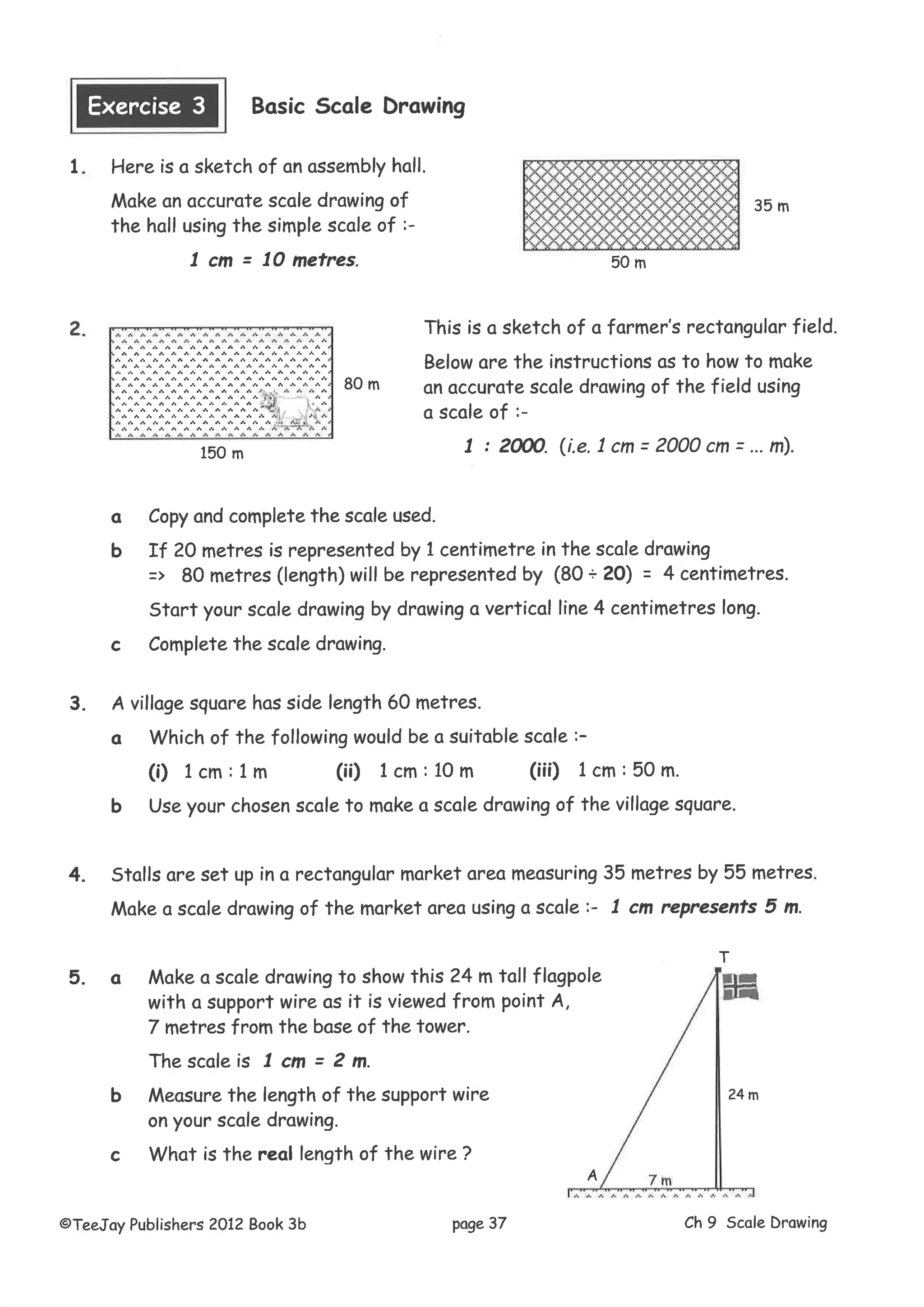 9 level 3b hw chapter 9 scale drawing | PDF