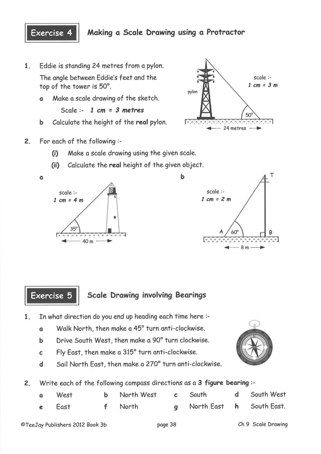 9 level 3b hw chapter 9 scale drawing | PDF