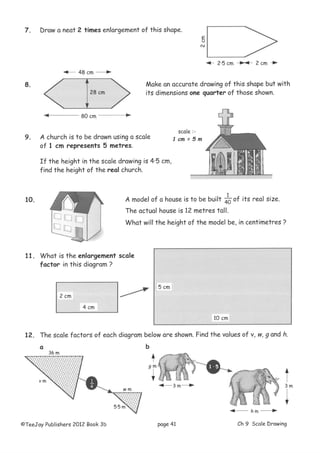 9 level 3b hw chapter 9 scale drawing | PDF