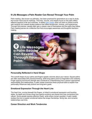 9 Life Messages a Palm Reader Can Reveal Through Your Palm.docx