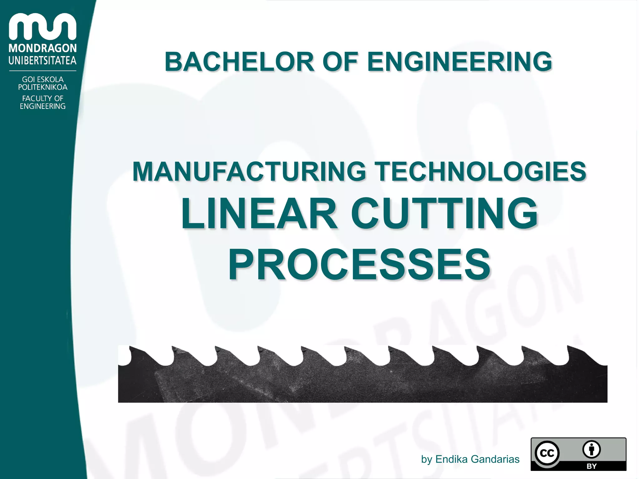 Linear cutting processes | PDF