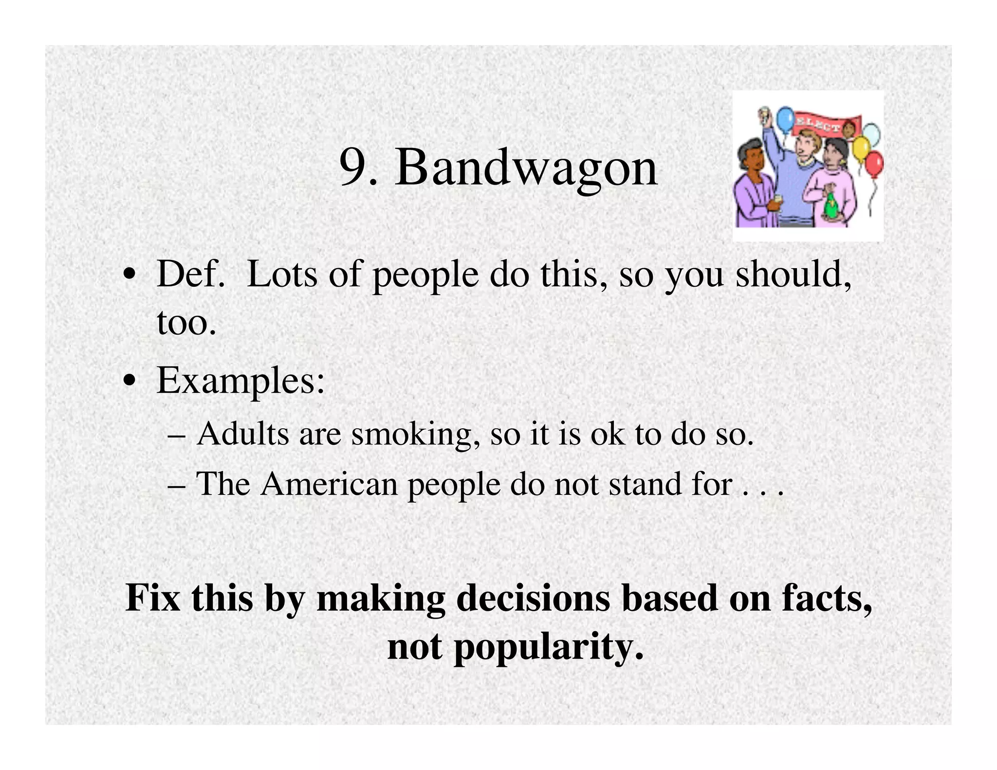 9 Logical Fallacies(Slideshare) | PDF