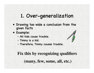 9 Logical Fallacies(Slideshare) | PDF