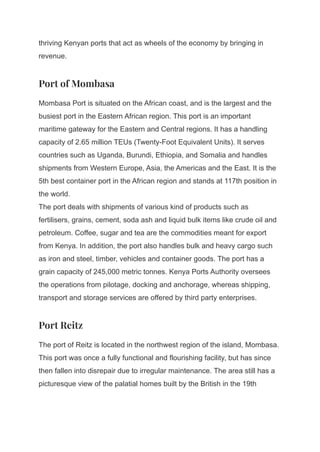 9 Major Ports In Kenya.pdf | Free Download