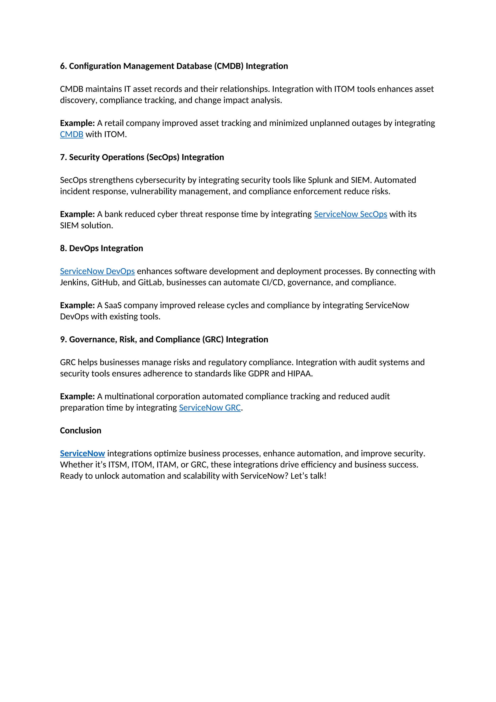 9 Major Types of ServiceNow Integrations You Should Know | DOCX