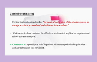 Mangement of endodontic pain | PPTX