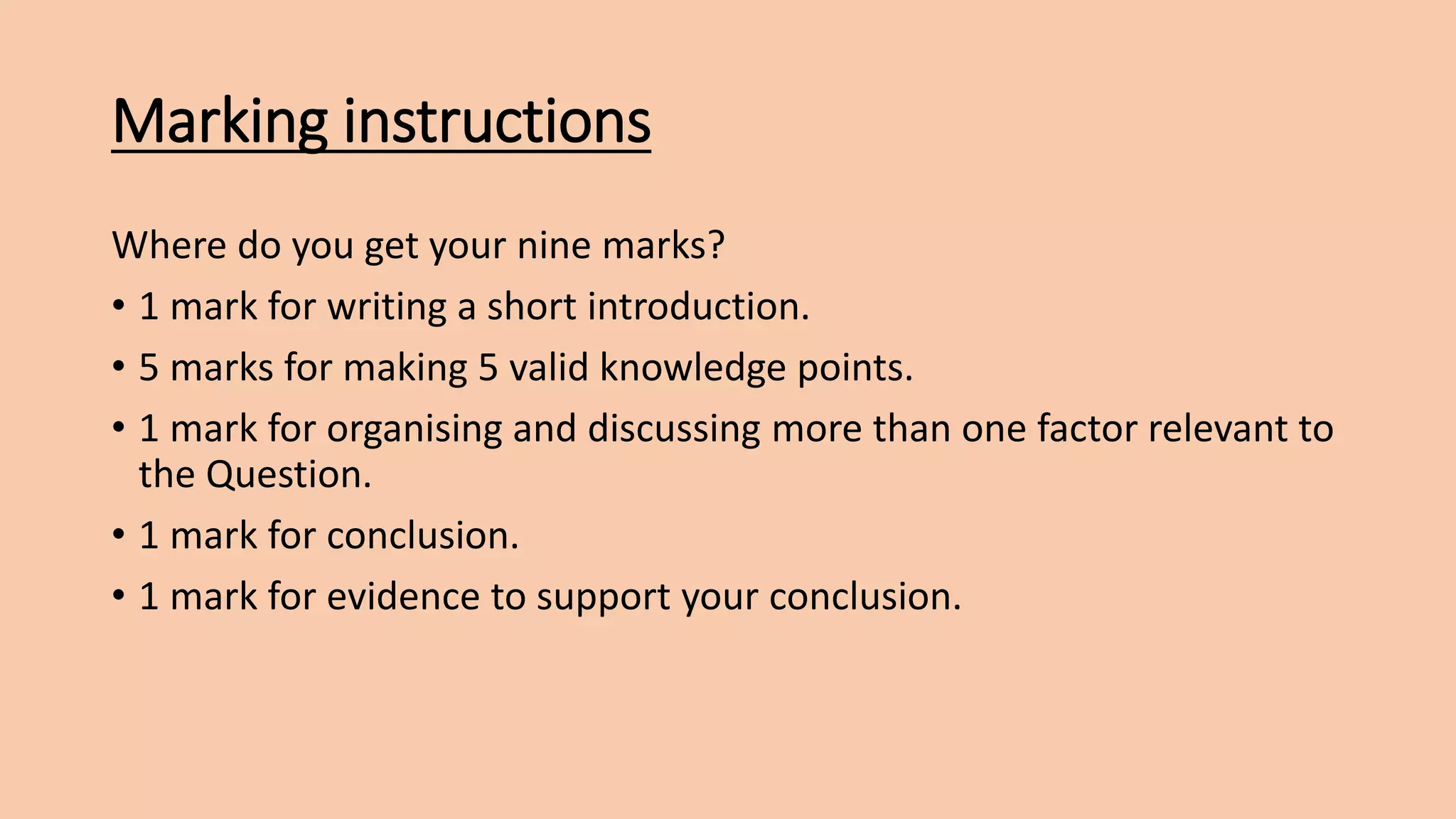 9 mark questions | PPTX