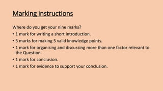 9 mark questions | PPTX
