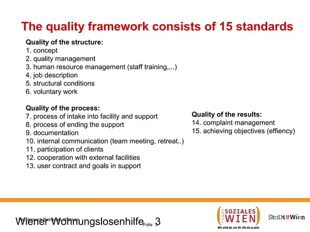 Developing a Quality Framework | PPT