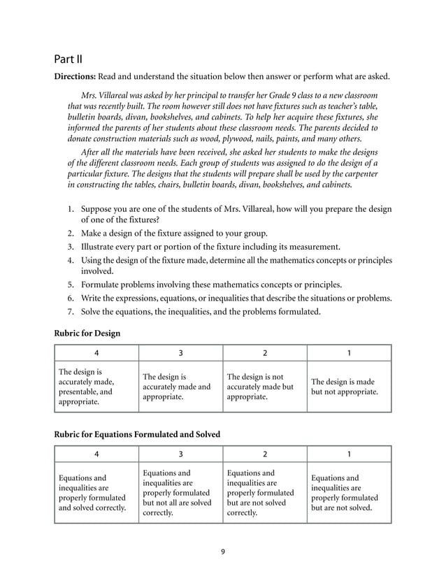 Grade 9: Mathematics Unit 1 Quadratic Equations and Inequalities. | PDF