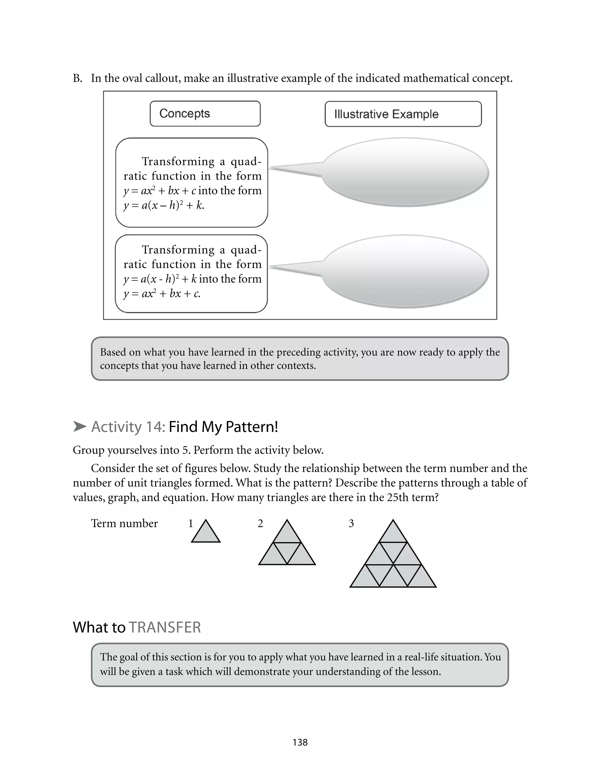 Grade 9: Mathematics Unit 2 Quadratic Functions. | PDF