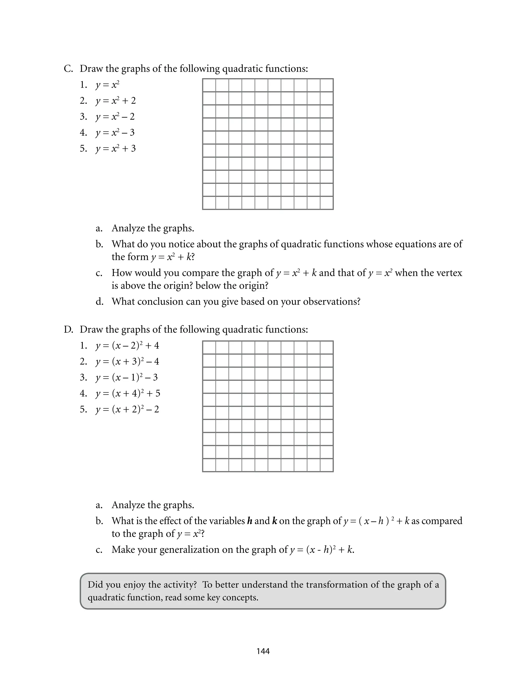 Grade 9: Mathematics Unit 2 Quadratic Functions. | PDF | Publishing ...