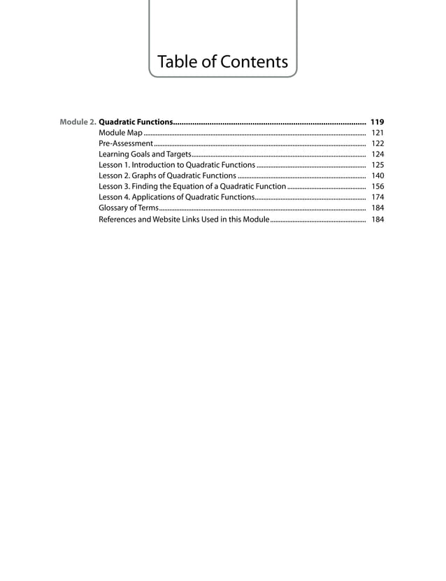 Grade 9: Mathematics Unit 2 Quadratic Functions. | PDF | Publishing ...