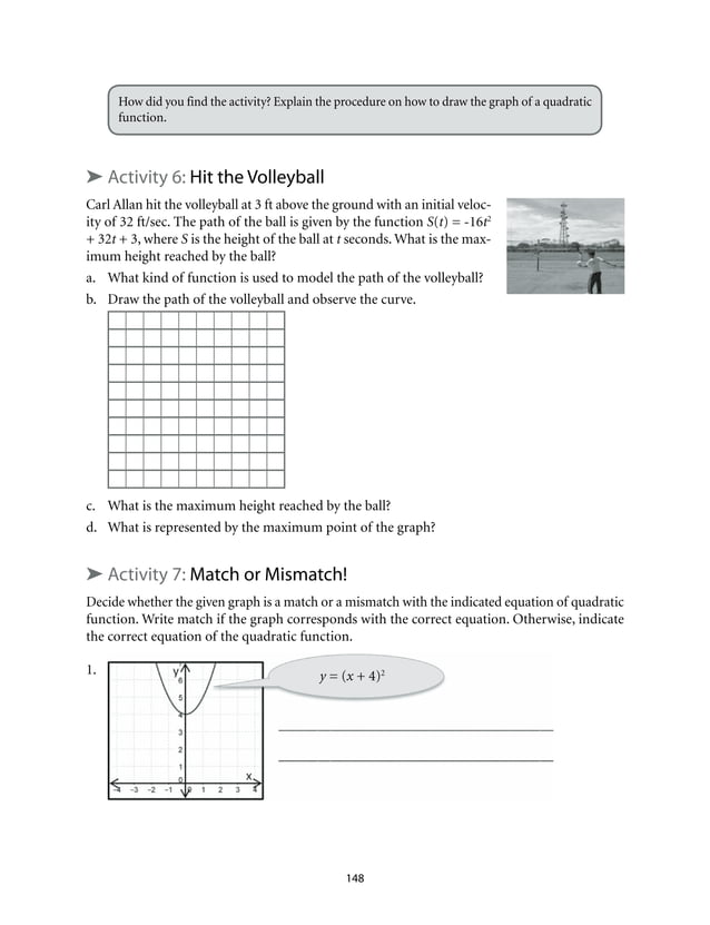 Grade 9: Mathematics Unit 2 Quadratic Functions. | PDF | Publishing ...