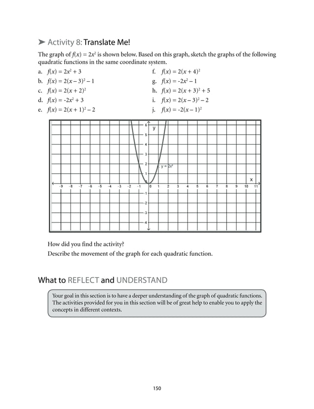 Grade 9: Mathematics Unit 2 Quadratic Functions. | PDF | Publishing ...