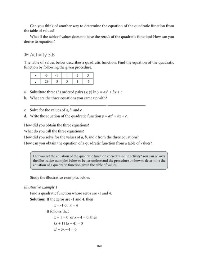 Grade 9: Mathematics Unit 2 Quadratic Functions. | PDF | Publishing ...