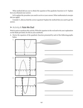 Grade 9: Mathematics Unit 2 Quadratic Functions. | PDF