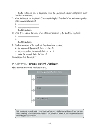 Grade 9: Mathematics Unit 2 Quadratic Functions. | PDF
