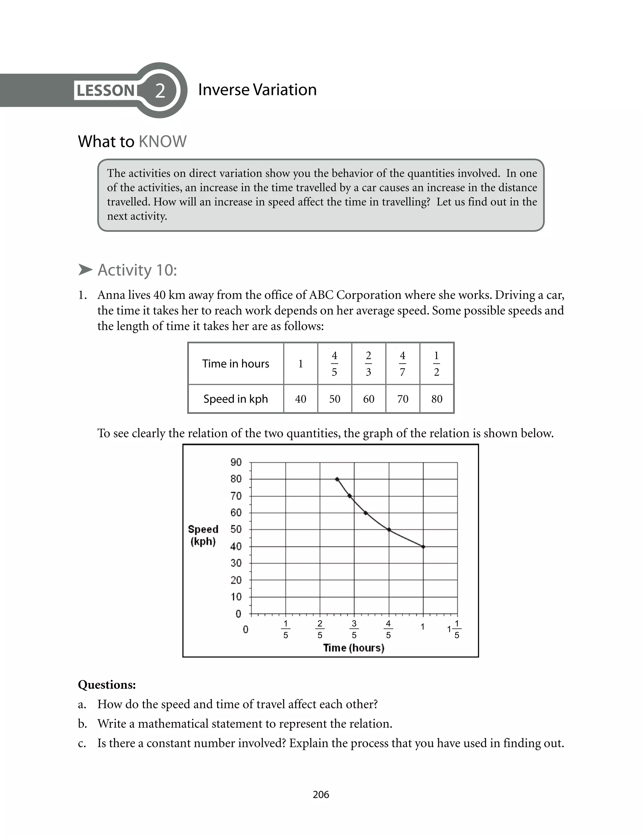 Grade 9: Mathematics Unit 3 Variation | PDF