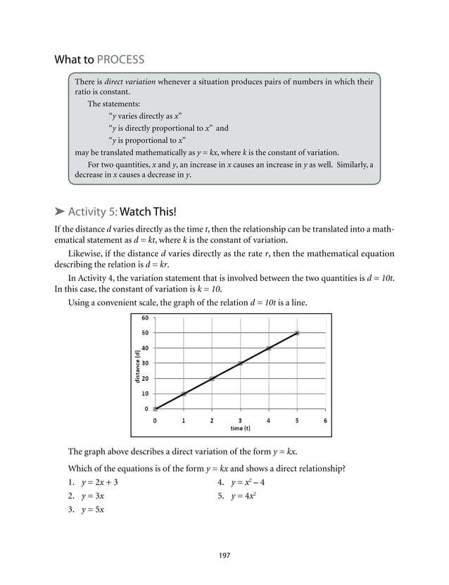 Grade 9: Mathematics Unit 3 Variation | PDF | Educational Assessment ...