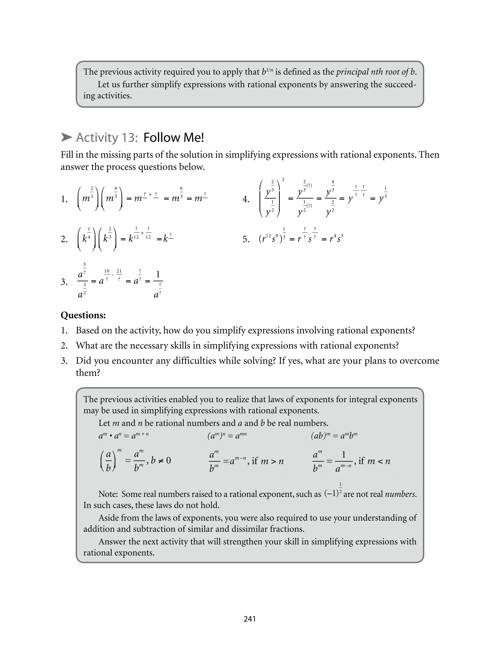 Grade 9: Mathematics Unit 4Zero Exponents, Negative Integral Exponents ...