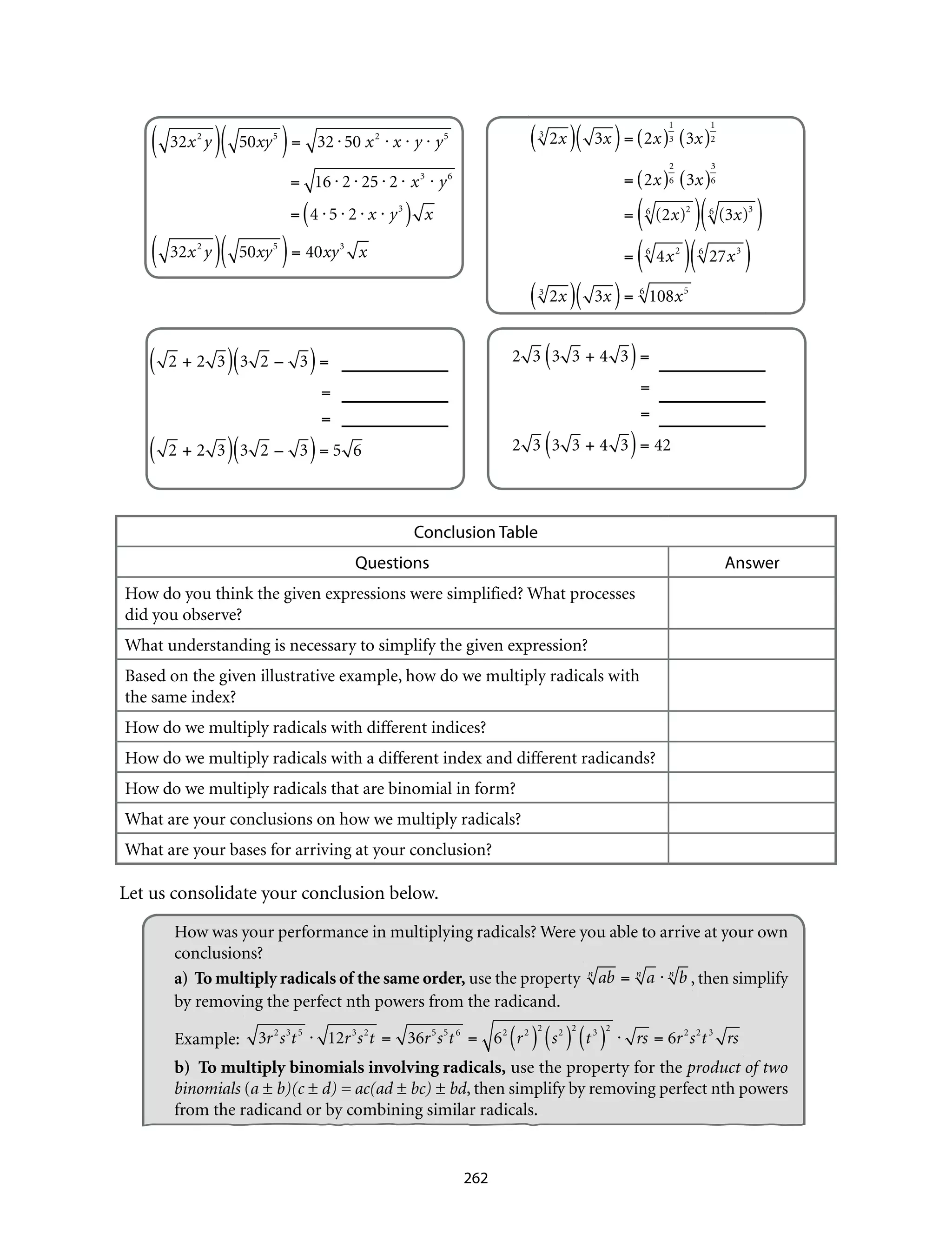 Grade 9: Mathematics Unit 4Zero Exponents, Negative Integral Exponents, Rational Exponents, and ...