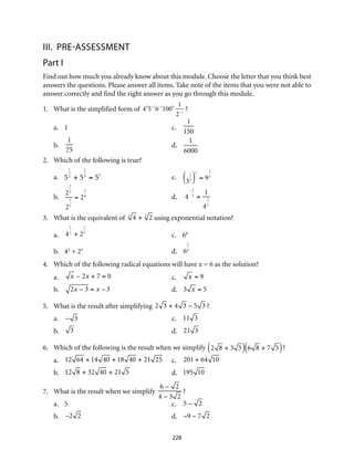 Grade 9: Mathematics Unit 4Zero Exponents, Negative Integral Exponents ...