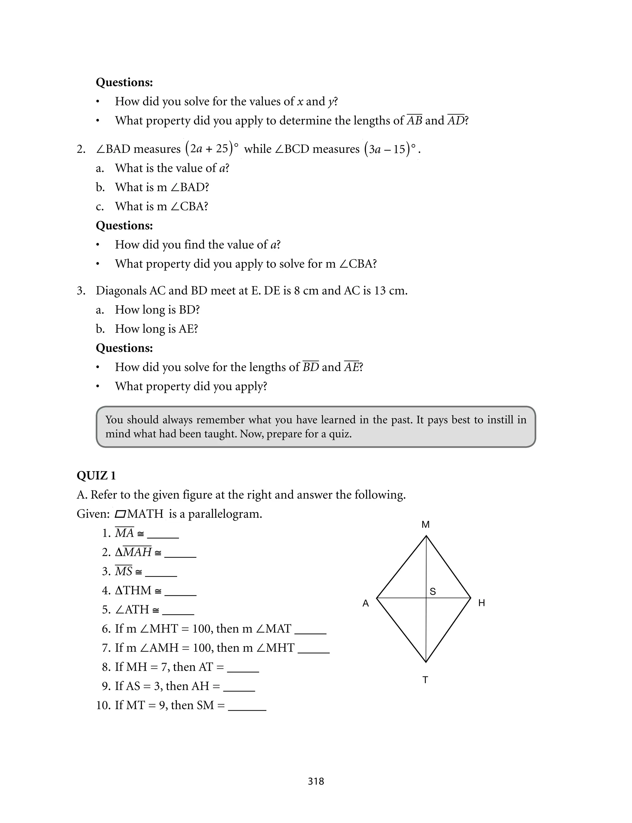 Grade 9 Mathematics Module 5 Quadrilaterals (LM) | PDF