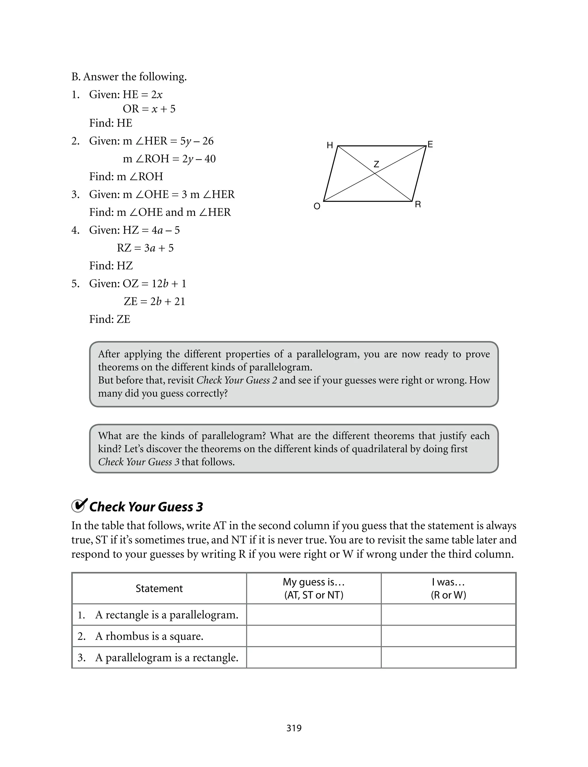 Grade 9 Mathematics Module 5 Quadrilaterals (LM) | PDF