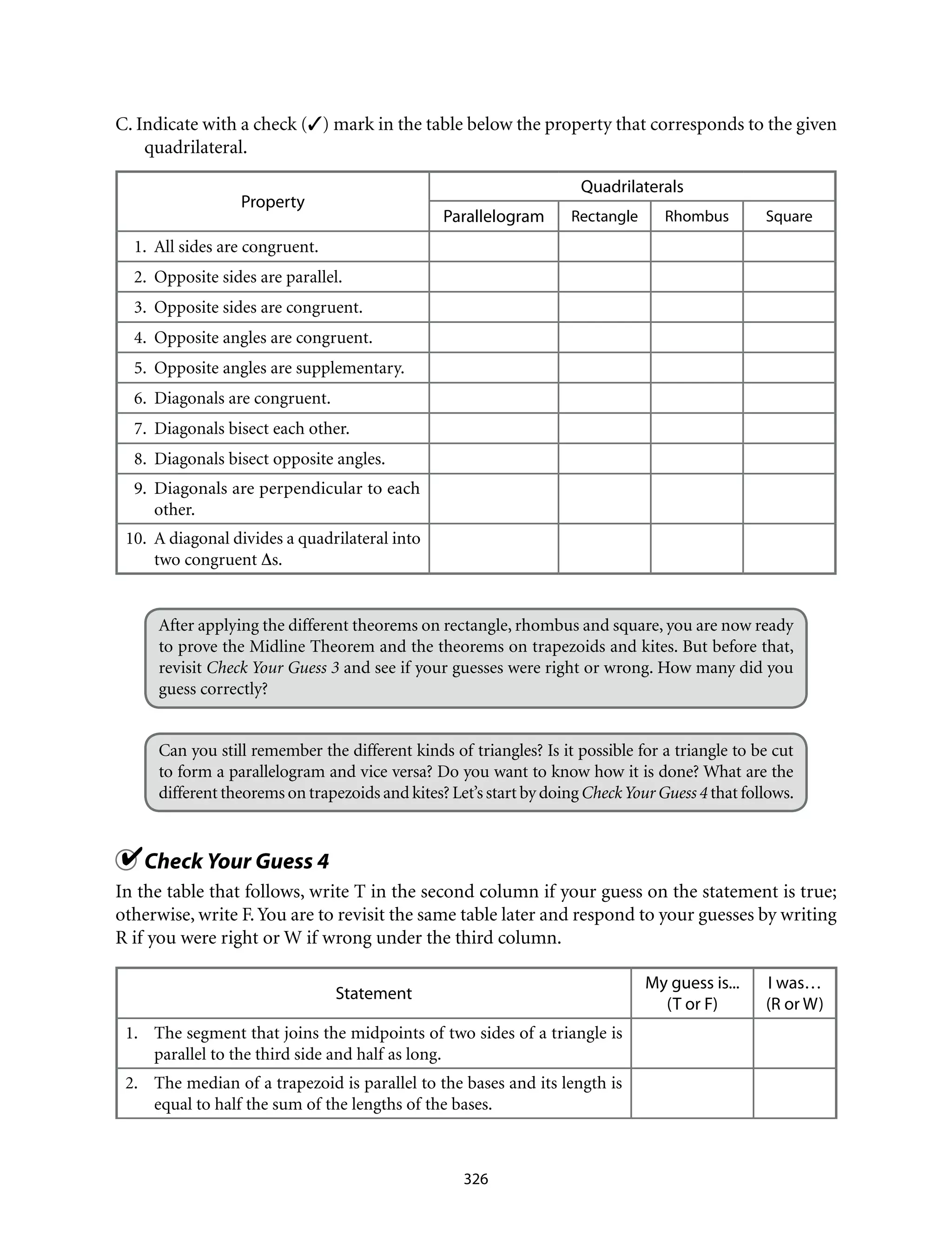 Grade 9 Mathematics Module 5 Quadrilaterals (LM) | PDF