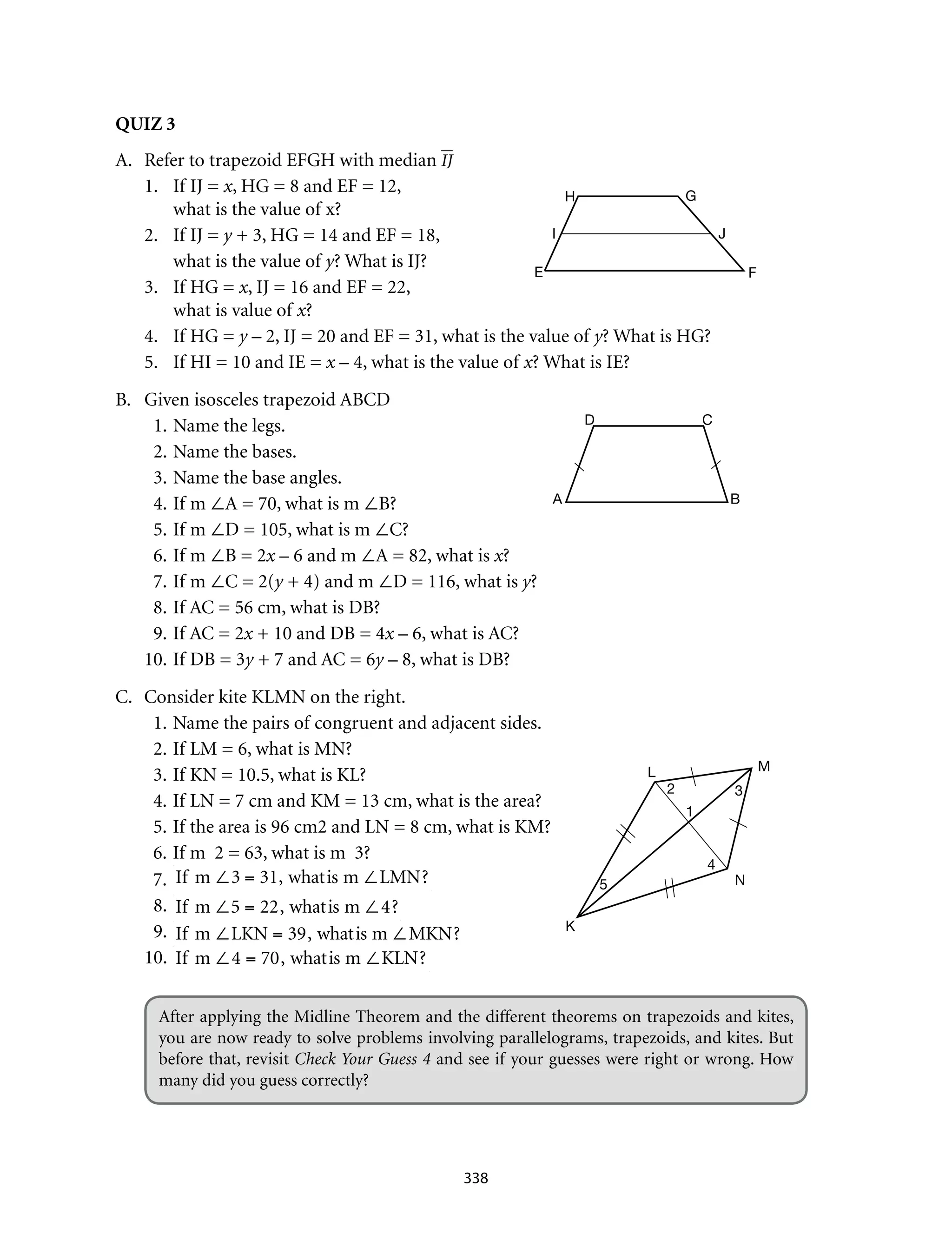 Grade 9 Mathematics Module 5 Quadrilaterals (LM) | PDF