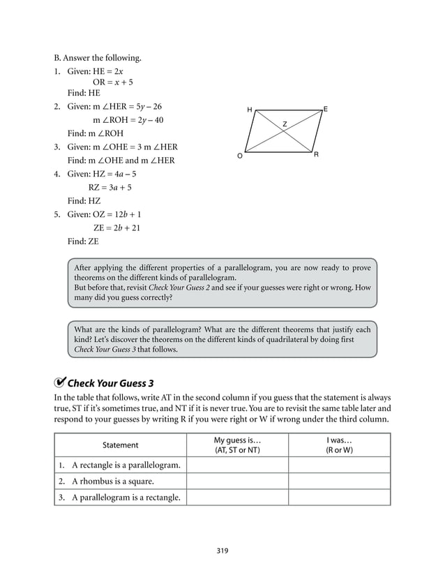 Grade 9 Mathematics Module 5 Quadrilaterals (LM) | PDF | Educational ...